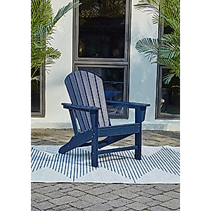Signature Design by Ashley Sundown Treasure Adirondack Chair, 31.13"W x 33.25"D x 37.75"H, Navy Blue