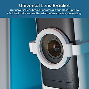 Bird Feeder Camera Case Compatible with Wyze Battery Camera Pro, Wyze Cam Outdoor v1/v2, Wyze Camera v4/v3/v3 Pro, 5 DIY Mounting Methods, Equipped with a Macro Lens (Camera NOT Included)
