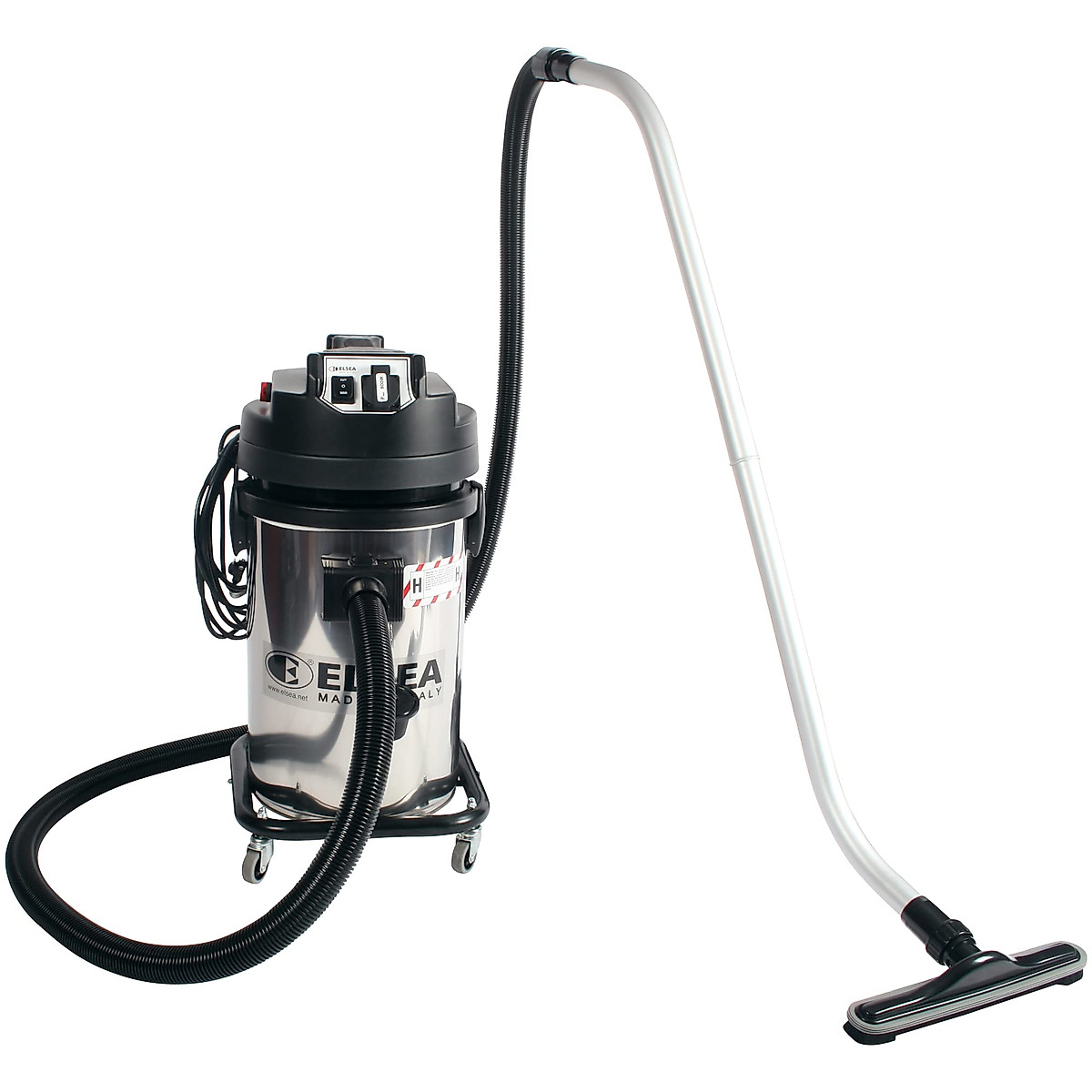 Cen-Tec Systems 96920 HEKA Critical Filter HEPA Commercial Woodworking Vacuum, 10 Gallon Stainless Capture Bin, Quick Click Separator, and Hose and Adapter Set, Stainless Steel