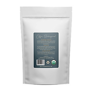 Healthy Bean Coffee - Organic Espresso Ground Coffee - Low Acid Coffee Grounds, Strong, Rich Flavor Clean Coffee, Healthy Coffee - USDA Organic Ground Espresso, Mycotoxin Free Coffee, 11oz