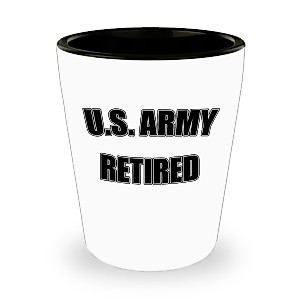 Howdy Swag U.S. Army Retired Shot Glass - Army Veteran Shot Glasses