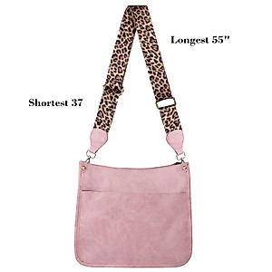 Tom Clovers Crossbody Bags for Women Vegan Leather Handbag Wallet Purse Adjustable Leopard Shoulder Strap