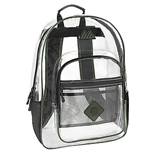 Clear Backpack with Water Bottle Holder, Stadium Approved for Men, Women, Kids