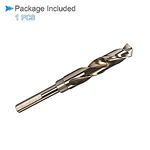 CoCud Reduced Shank Twist Drill Bits, 16mm Cutting Edge, Titanium & Nitride Coated High Speed Steel 6542 - (Applications: for Stainless Steel Drilling Machine)