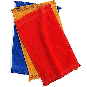 GEORGIABAGS Set of 3 Terry Cotton Fingertip Hand Towels, Cotton, Size 11"x18", Hemmed Ends, Sport Towel, High Absorbent