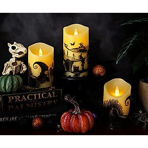 Disney Nightmare Before Christmas LED Flickering Flameless Candles | Set of 3