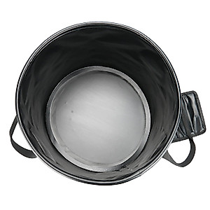 BANCHELLE Collapsible Camping Bucket with Lid 5 Gallon for Traveling Fishing Gardening (Black, 20L)