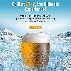 JINJUNYE Beverage Refrigerator and Cooler, 115 Can Beverage Fridge, Cools to 21°F, Mini Fridge Freestanding Beverage for Beverage, Beer Wine, Juice, for Bedroom Bar Office 3 Cu.ft