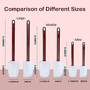 MYTASUY Silicone Spatulas Heat Resistant,Heavy Duty Rubber Spatulas Silicone Commercial , Commercial Silicone Spatulas Set for Kitchen Use, Silicone Cooking Utensils Sets of 2 (13.5 INCH)