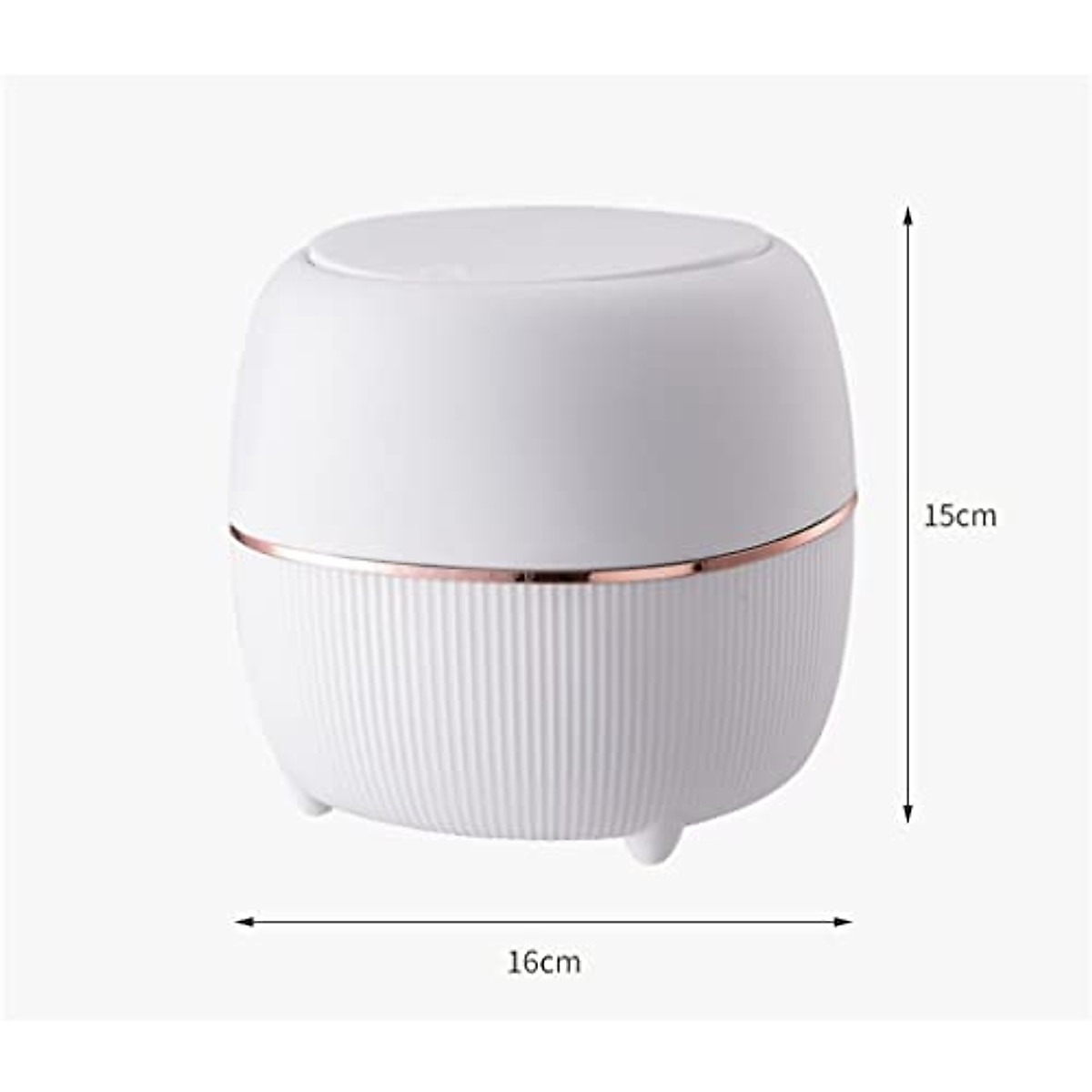 MFCHY Desktop Trash Can Dustbin Bin Household Mini Bedside Waste Bin Tea Table Small Garbage Bucket ( Color : Gray , Size : 1pcs )