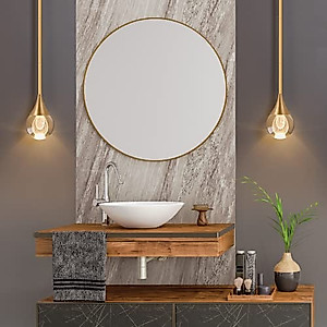 PARTPHONER LED Crytal Pendant Light, 1-Light Gold Hanging Light Fixture with Brushed Brass Finish, Mini Glass Globe Teardrop Pendant Lighting for Kitchen Island Dining Room Bedroom Bar