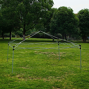 EZ POP UP Wedding Party Tent 10'x10' Folding Gazebo Beach Canopy W/Carry Bag 210D Oxford Fabric (Dark Blue)