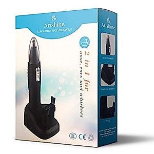 Nose Hair Trimmer - Waterproof Stainless Steel Nose Trimmer Beard and Eyebrow Clipper