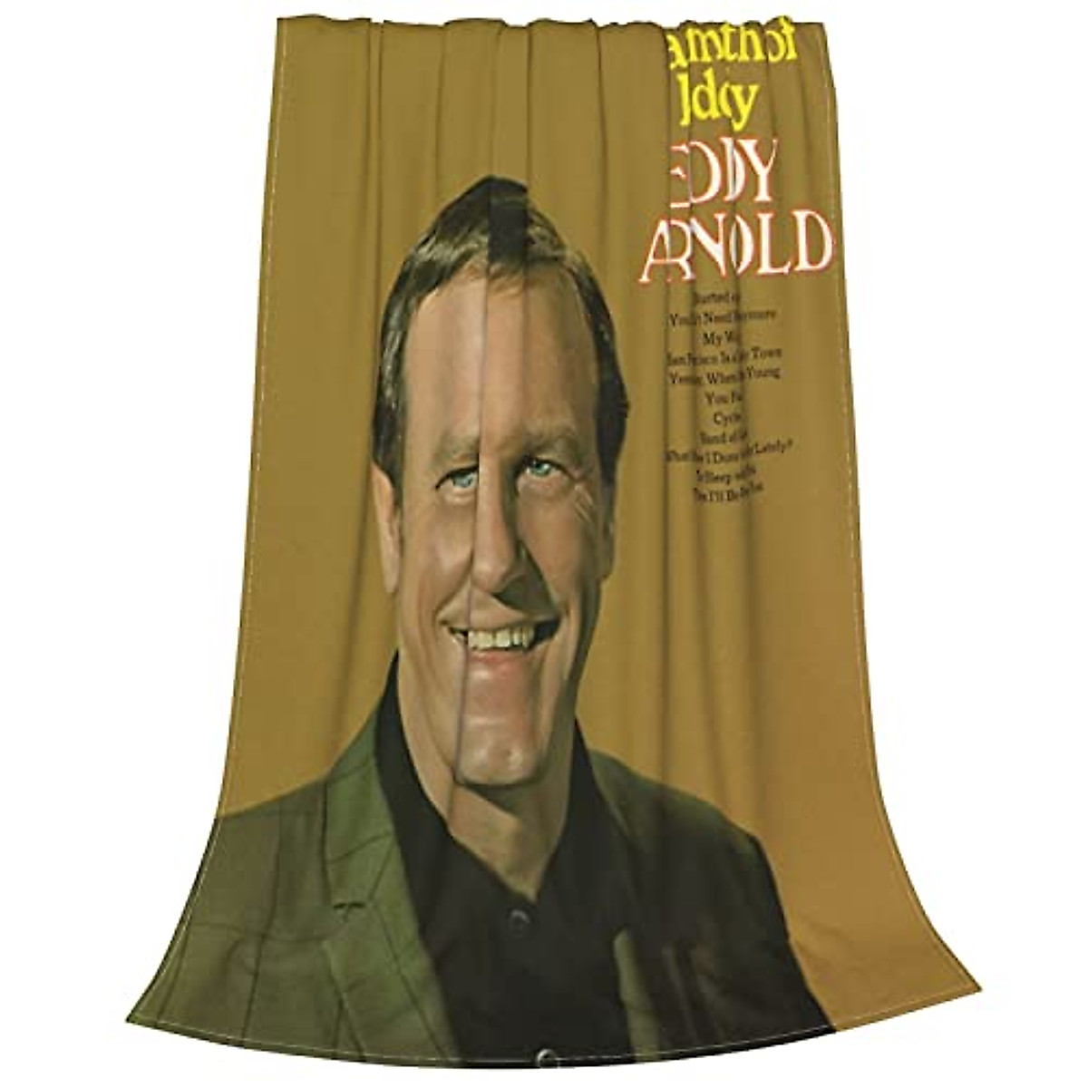 Flannel Blanket Eddy Arnold Soft Lightweight Throw Blanket Warm Durable Sofa Couch Decor Beding 50"X40"