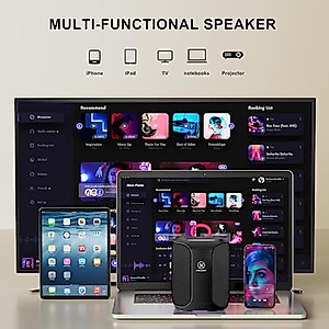 Kinglucky Bluetooth Speaker, Portable Wireless Bluetooth Speaker, 25 Watts, Loud Stereo, Strong Bass, IPX7 Waterproof Shower Speaker, Loud Bluetooth Speaker for Home/Party/Outdoor/Beach