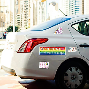 76 PCS Original Funny Gay Prank Bumper Stickers, Funny LGBT Gay Stickers for Cars Decals Motorcycle Truck Vehicles Luggage Funny Stickers for Adults Funny Bumper Stickers