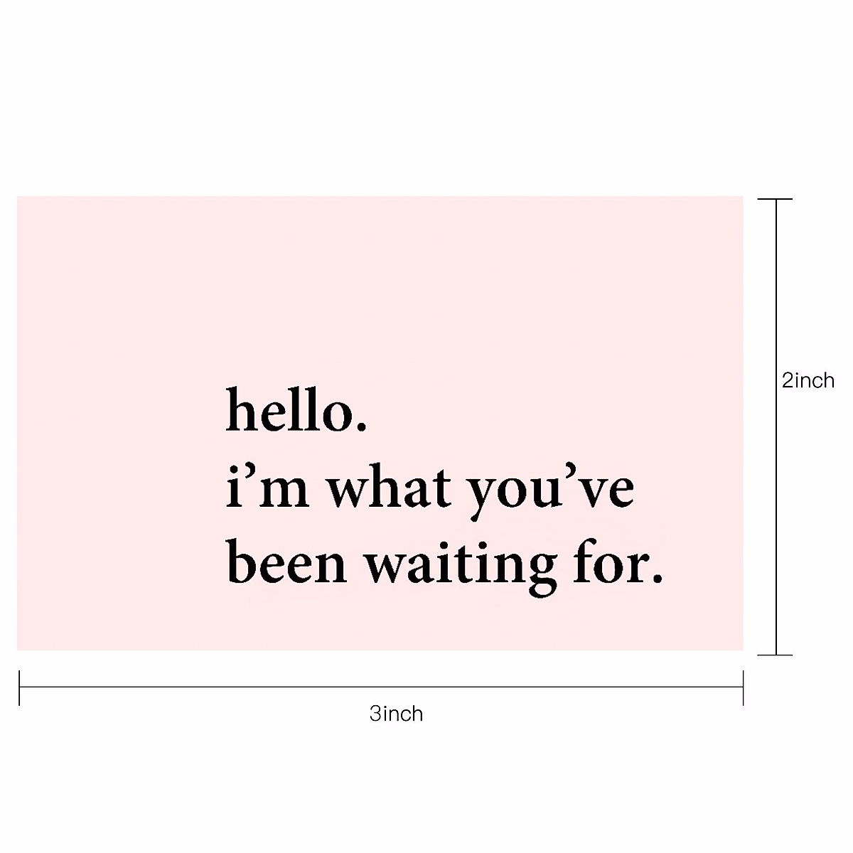 WRAPAHOLIC Hello I'm What You've Been Waiting for Stickers - Pink Business Thank You Stickers, Shipping Stickers - 2 x 3.2 Inch 350 Total Labels