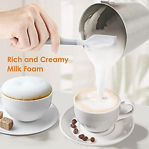 Secura Automatic Milk Frother, 4-in-1 Electric Milk Steamer, 17oz Detachable Hot/Cold Foam Maker, Milk Warmer for Latte, Cappuccinos, Macchiato, Hot Chocolate, with Silicone Spatula & 2 Whisks