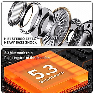 Gspmoly K20 Digital Display Bluetooth 5.3 Sports Gaming Earphone Deep Bass HiFi Stereo Long Endurance in-Ear Noise Canceling Workout Binaural Subwoofer Earbuds for iOS Android