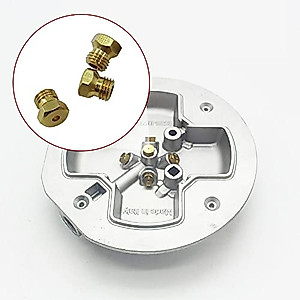 MCAMPAS Range Stove Oven Orifice Conversion Kit Propane Lp Natural Gas Brass Jet Burner Nozzle Replacement Parts M6x0.75 mm Gas Spray Tip 0.3/0.4/0/7/0.8/0.9/1.0/1.1/1.2/1.5/1.7/1.9mm Total 36PCS