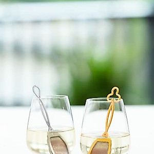 PureWine Silver & Gold Wand Technology Histamine and Sulfite Filter, Purifier Reduces Wine Allergies, Stir Stick Aerates Wine - Pack of 8