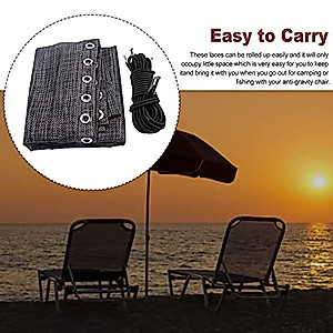 CALIDAKA Zero-Gravity Chair Replacement Fabric,63" x 17" Recliner Mesh Canvas,Lounge Chair Fabric with Ropes,an-ti-Gravity Folding Lounge Repair Cloth for Patio Lawn Yard Pool(Black Grey)