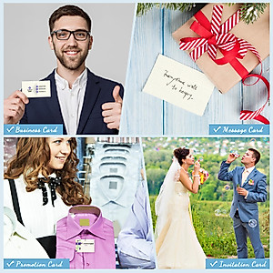 SATINIOR 1000 Pcs White Blank Printable Business Cards Paper 3.5 x 2 Inch Linen Textured Business Cards Bulk Double Sided Perforated Cardstock Compatible with Laser and Inkjet Printer