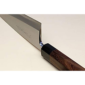 Yoshihiro Ginsanko High Carbon Stainless Steel Mizu Yaki Hongasumi Deba Japanese Fillet Chef Knife 6.5inch (165mm)