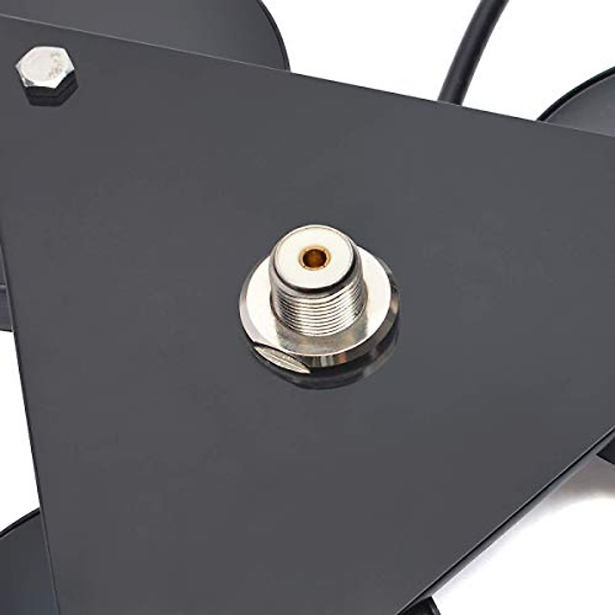 HYS Heavy Duty Mobile Car/Truck SO-239 8.8inch Triangle Magnet Mount Base W/5M(16.4ft) RG58 Coaxial Cable PL-259 Plug