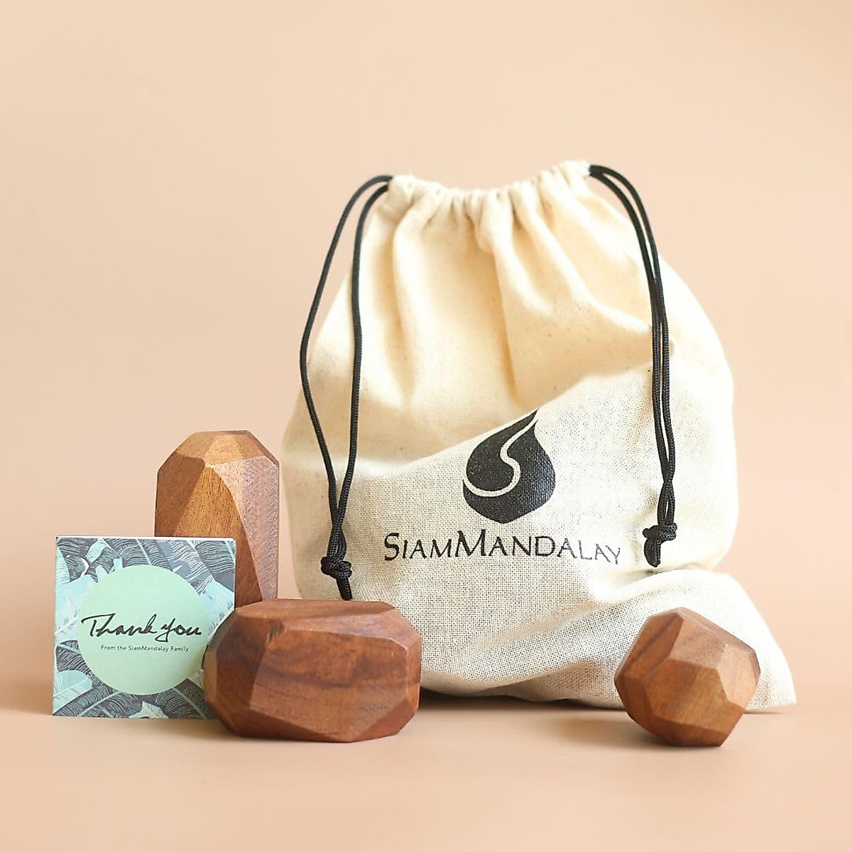 12 Pcs. Wooden Balancing Blocks: Handmade Meditative Educational Game Sensory STEM Toy Stacking Game Wood Balance Rocks Set (Tum ISHI) Montessori with Cotton Bag