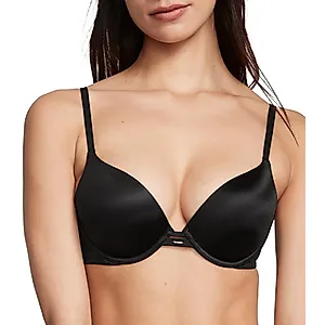 Victoria's Secret Push Up Bra, Adds One Cup Size, Padded, Plunge Neckline, Bras for Women, Very Sexy Collection, Black (36C)