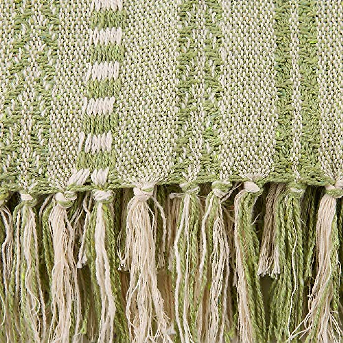 DII Braided Striped Throw, 50x60, Antique Green
