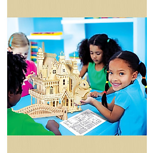 Puzzled Sydney Bridge 3D Wooden Puzzle Model Kit - Fun and Education Wooden Building Kits for Kids, DIY Wooden Puzzle Toy Bridge Model Construction Kit, Cool Architecture Gifts for Kids - 55 Pieces