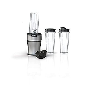 Ninja BN301 Nutri-Blender Plus Compact Personal Blender, 900-Peak-Watt Motor, Silver