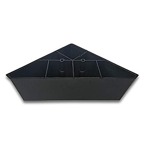 HDPE Large Espresso Plastic Triangle Furniture Legs Sofa/Chair/Ottoman [Screws Included] - Set of 4