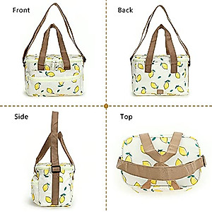 Vomgomfom Lunch Bag Box with Adjustable Shoulder Strap - Portable Lunch Bag, Foldable Lunch Bag for Travel