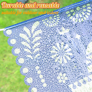 FUTUREPLUSX 18 Feet Fiesta Banner, Mexican Party Banner Fiesta Garland PVC Cinco de Mayo Decor Papel Picado Decorations for Dia De Los Muertos Mexican Party Supplies