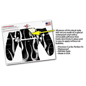 WraptorSkinz Skin Wrap compatible with Sony PS5 DualSense Controller Metal Flames Chrome (CONTROLLER NOT INCLUDED)