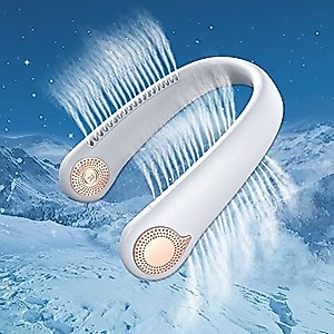 NORMIA RITA Bladeless Neck Fan with 72PCS Wind Outlets, 720° Strong Wind Personal Fan Hands Free Rechargeable Portable Neck Fan with 3 Wind Speeds for Travel, Walking, Outdoor