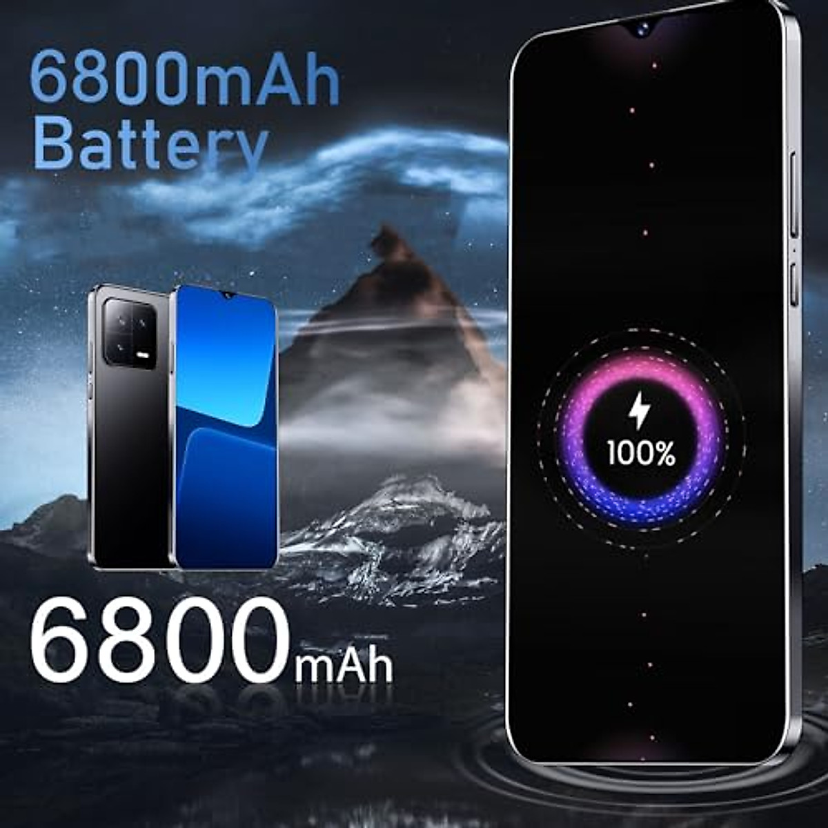 Unlocked 4G Cell Phone 6.54 Inch Screen,12, 8GB RAM 256GB ROM, 32MP 16MP Camera, GPS Navigation,Screen, Facial Unlocking (US Plug)