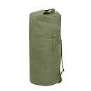 Rothco Gi Style Canvas Double Strap Duffle, Olive Drab