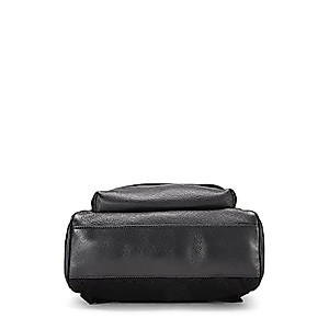 Gucci, Pre-Loved Black Leather Logo Print Backpack Medium, Black