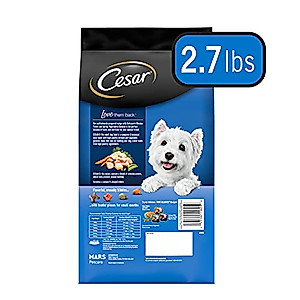 CESAR Small Breed Dry Dog Food Rotisserie Chicken Flavor with Spring Vegetables Garnish, 2.7 lb. Bag