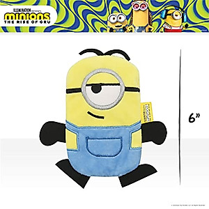 Minions: The Rise of Gru Stuart Plush Flat Crinkle Dog Toy | No Stuffing Dog Toy| Gifts Fans and Their Pets | Officially Licensed Pet Product from Universal Studios