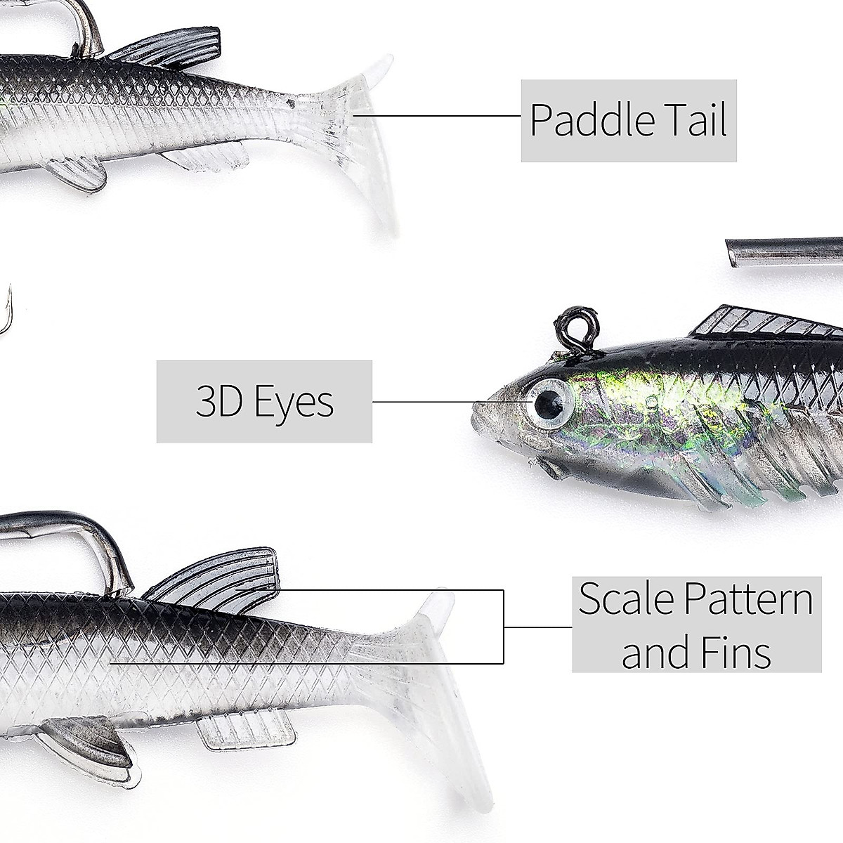 Dr.Fish 60 Pieces Fishing Lures Kit, 5 Tackle Box with Tackle Included, Fishing Spinner Lure Set Rooster Tail Lures Kits Trout Lures Freshwater Crappie Bass Walleye Bait Assorted