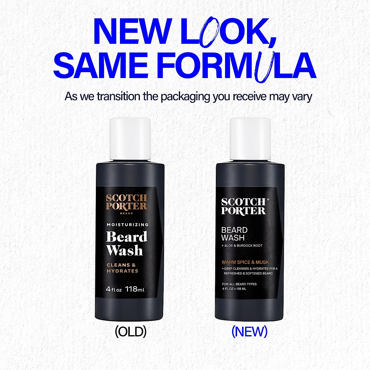 Scotch Porter Moisturizing Beard Wash for Men | Cleanses, Softens & Hydrates for Healthier Beard | Formulated with Non-Toxic Ingredients, Free of Parabens, Sulfates & Silicones | Vegan | 8oz Bottle