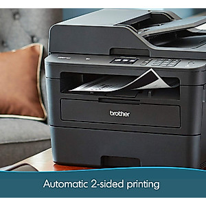 Brother MFC L2750DW Monochrome Laser Printer All-in-One with Wireless, Auto 2 Sided Printing, Print Scan Copy, 2400 x 600 dpi, 36ppm, 250 Sheet, Compatible with Alexa, Bundle with JAWFOAL