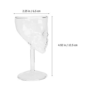 Halloween Skeleton Wine Glasses Set of 4, Funny Halloween Skull Glasses Goblets Clear Skeleton Glassware for Spooky Wine, Water or , Halloween Decorations Beverage Gifts