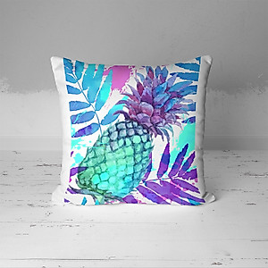 iiRov Summer Design Ink-Fuzed Decorative Throw Pillow - Tropical Summer Pineapple v1
