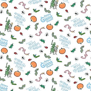 James and The Giant Peach by Roald Dahl Collection from Riley Blake Designs 100% Cotton Quilt Fabric C7741 White